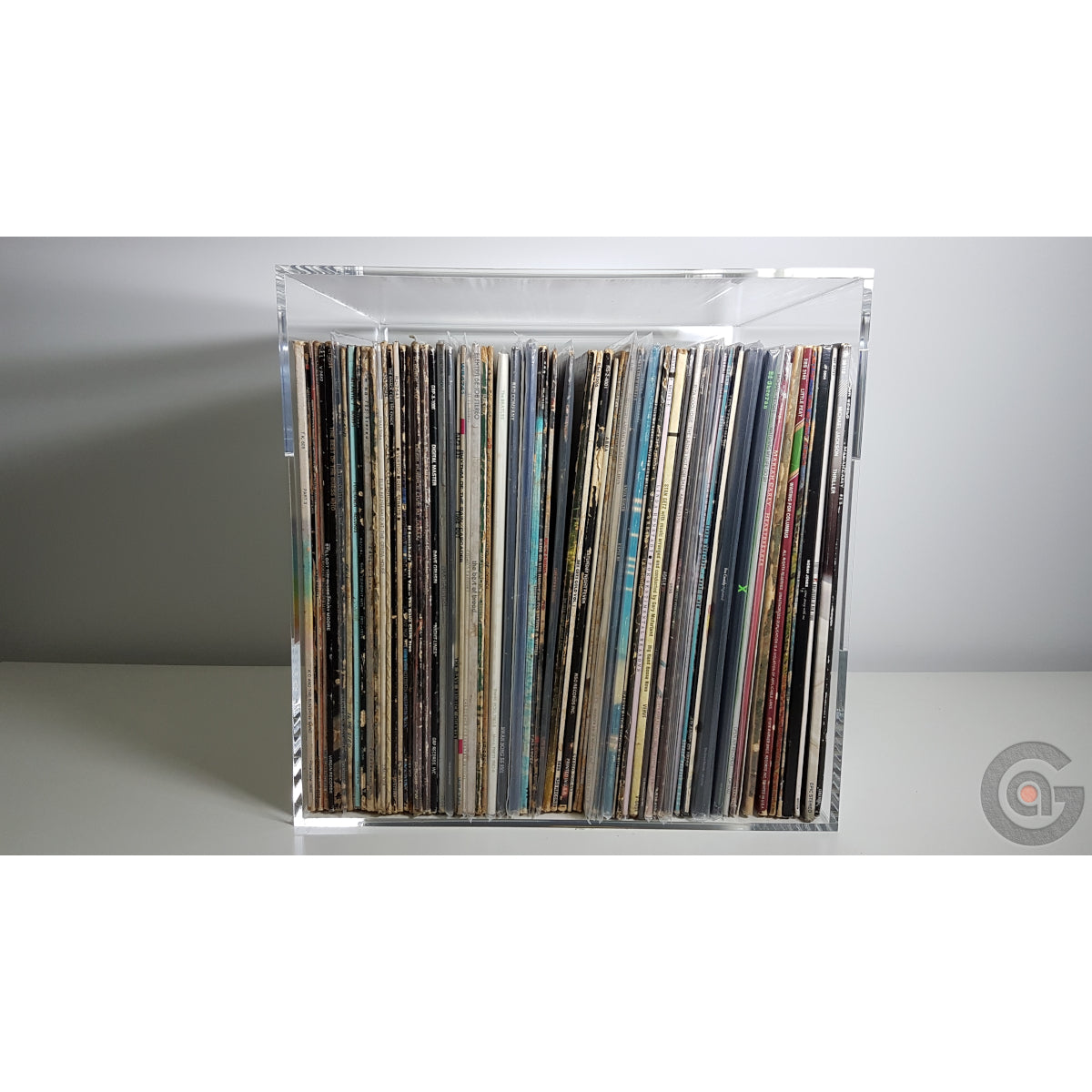 Groove Audio Clear Acrylic Vinyl Record Storage Box for LP and 12" Sin