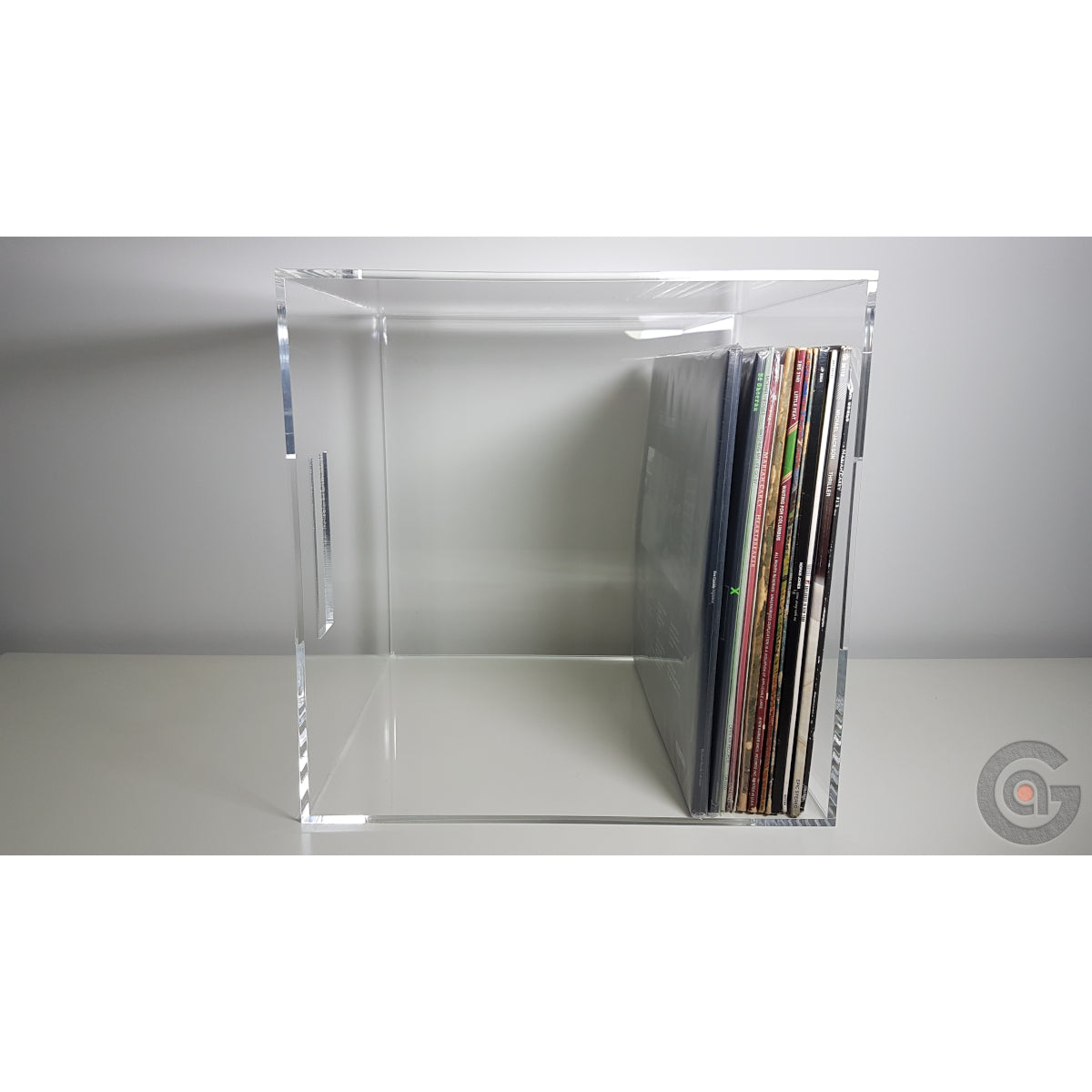 Groove Audio Clear Acrylic Vinyl Record Storage Box for LP and 12" Sin