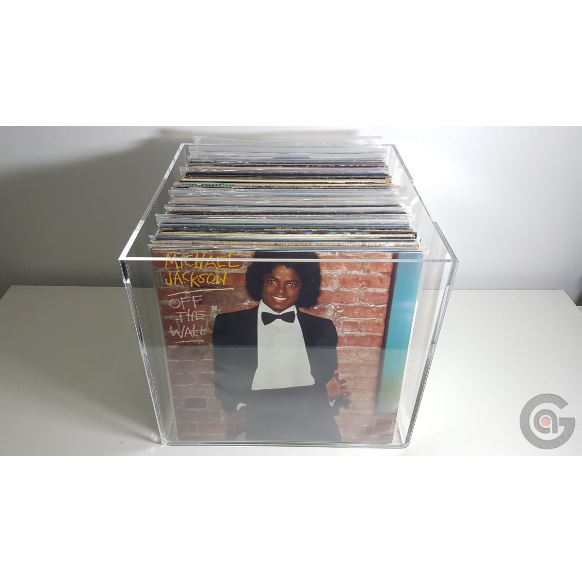 Groove Audio Clear Acrylic Vinyl Record Storage Box for LP and 12" Sin