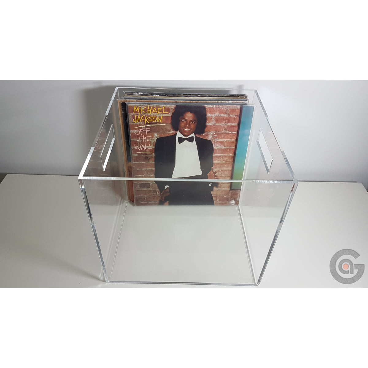 Groove Audio Clear Acrylic Vinyl Record Storage Box for LP and 12" Sin