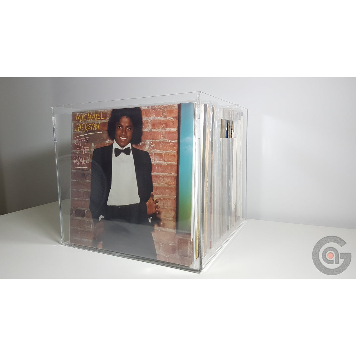 Groove Audio Clear Acrylic Vinyl Record Storage Box for LP and 12" Sin
